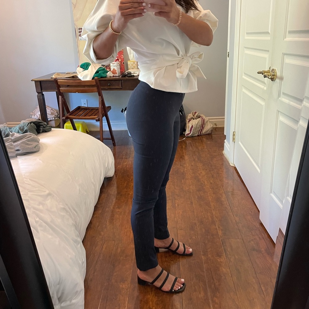 Navy Blue Navalane Neoteric Ponte Ankle Pants - Gem